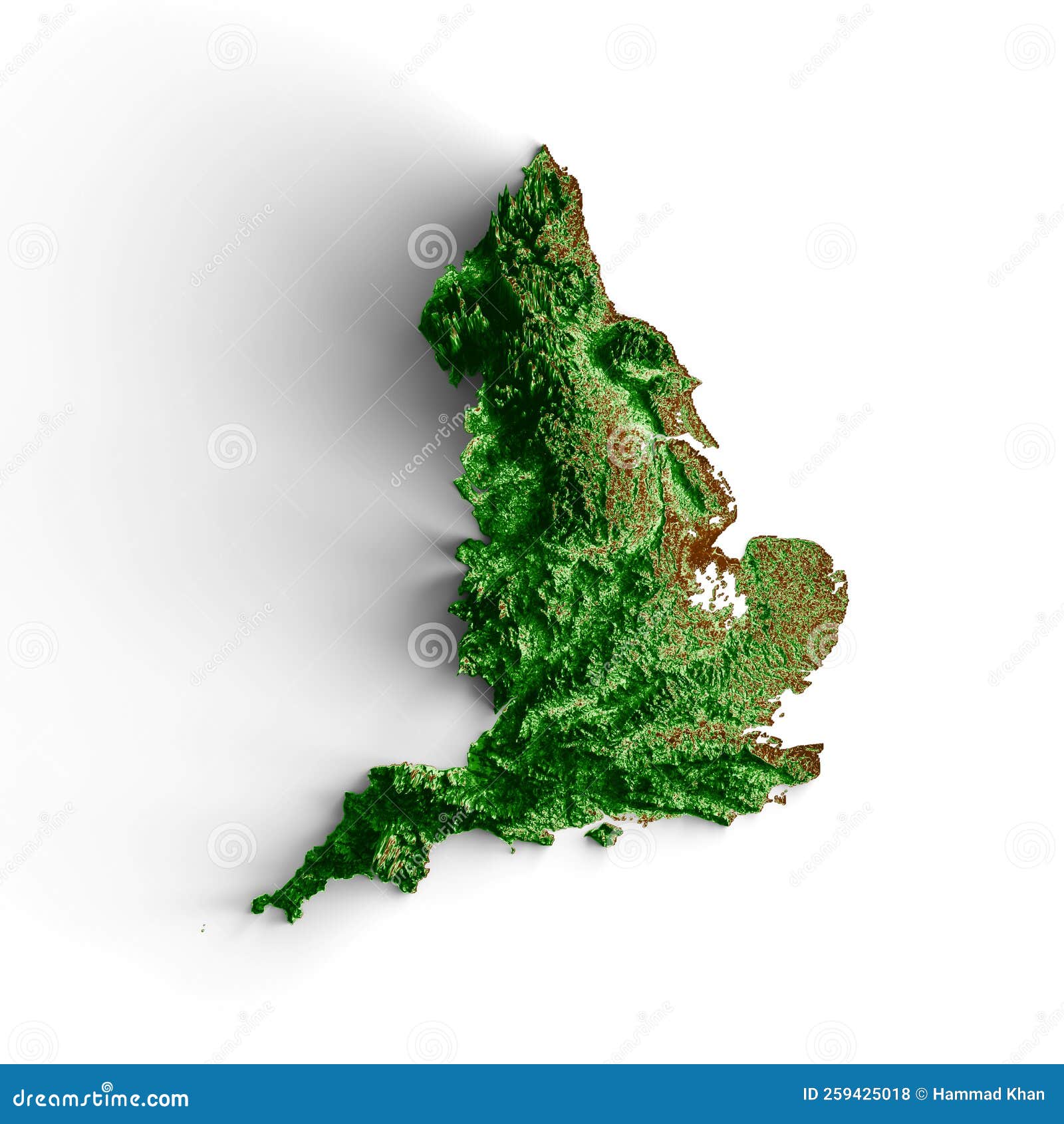 England Topographic Map 3d Realistic Map Color 3d Illustration Stock ...