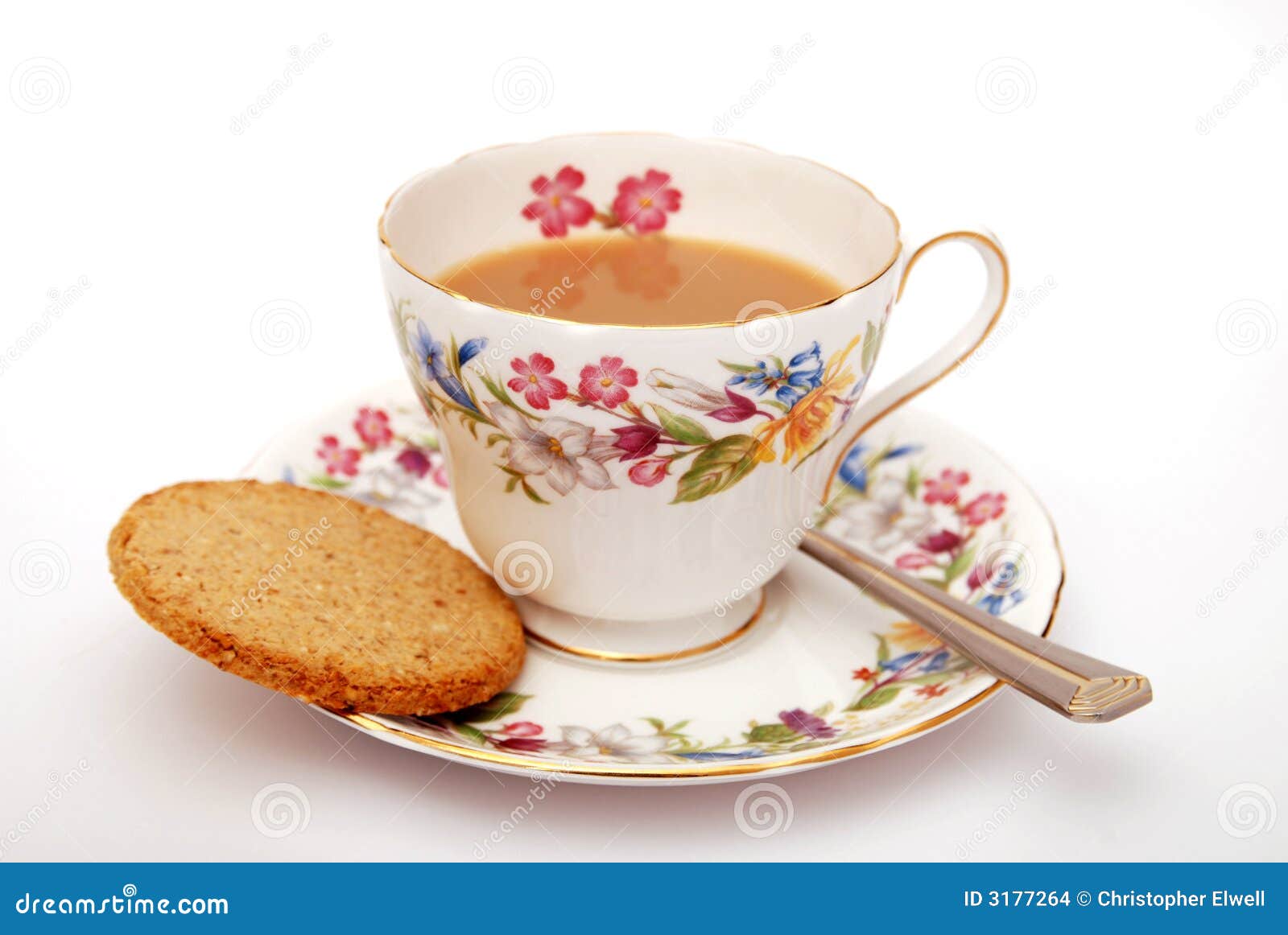 Englischer Tee und Biskuit stockfoto. Bild von stillstehen - 3177264