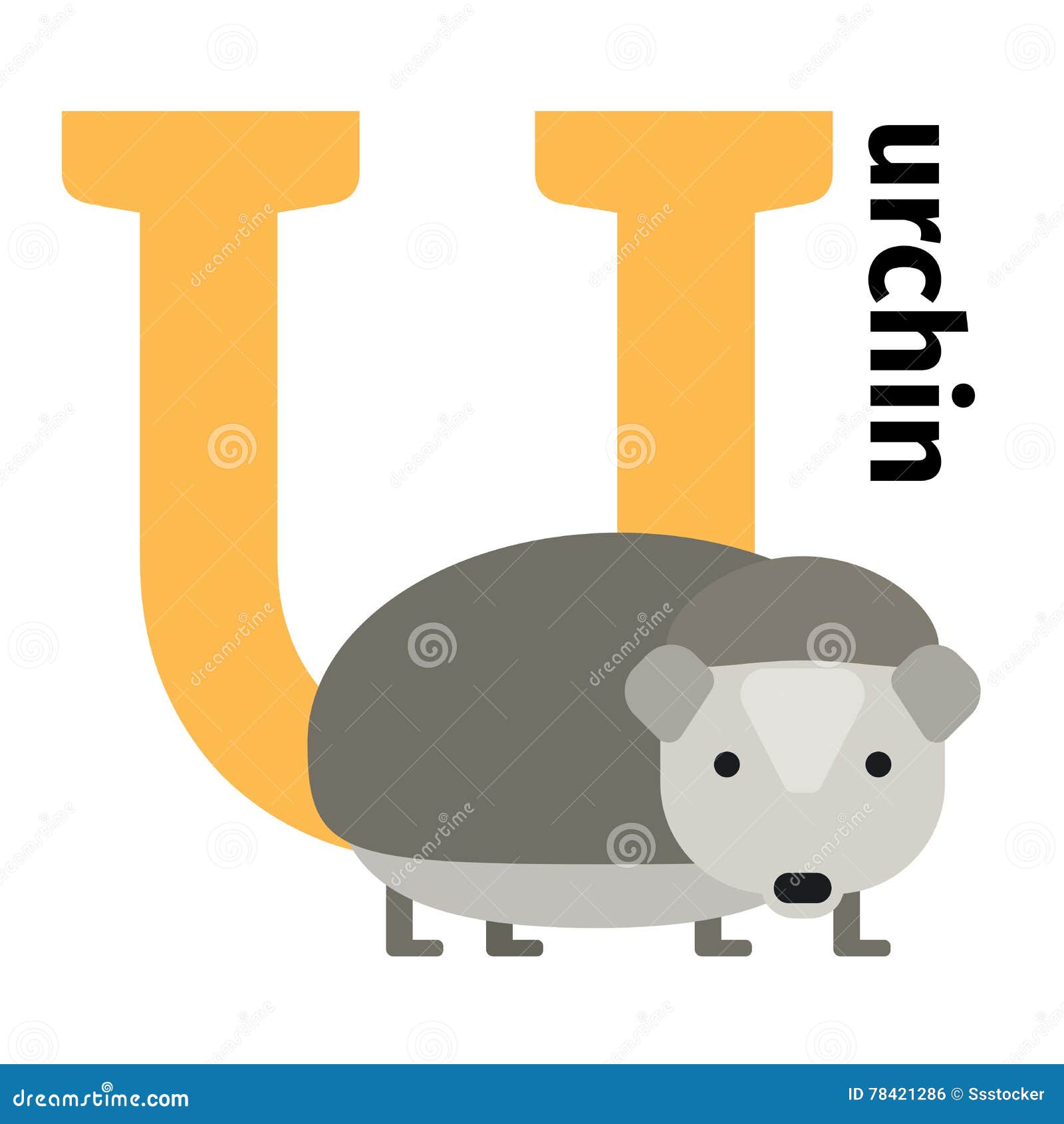 Englischer Tierzoo-Alphabetbuchstabe U Vektor Abbildung - Illustration ...