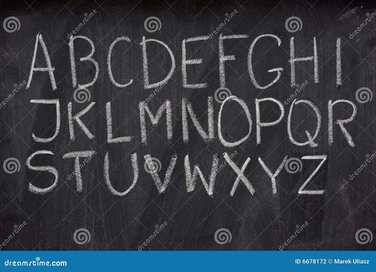 English Alphabet on a Blackboard Stock Photo - Image of blackboard ...