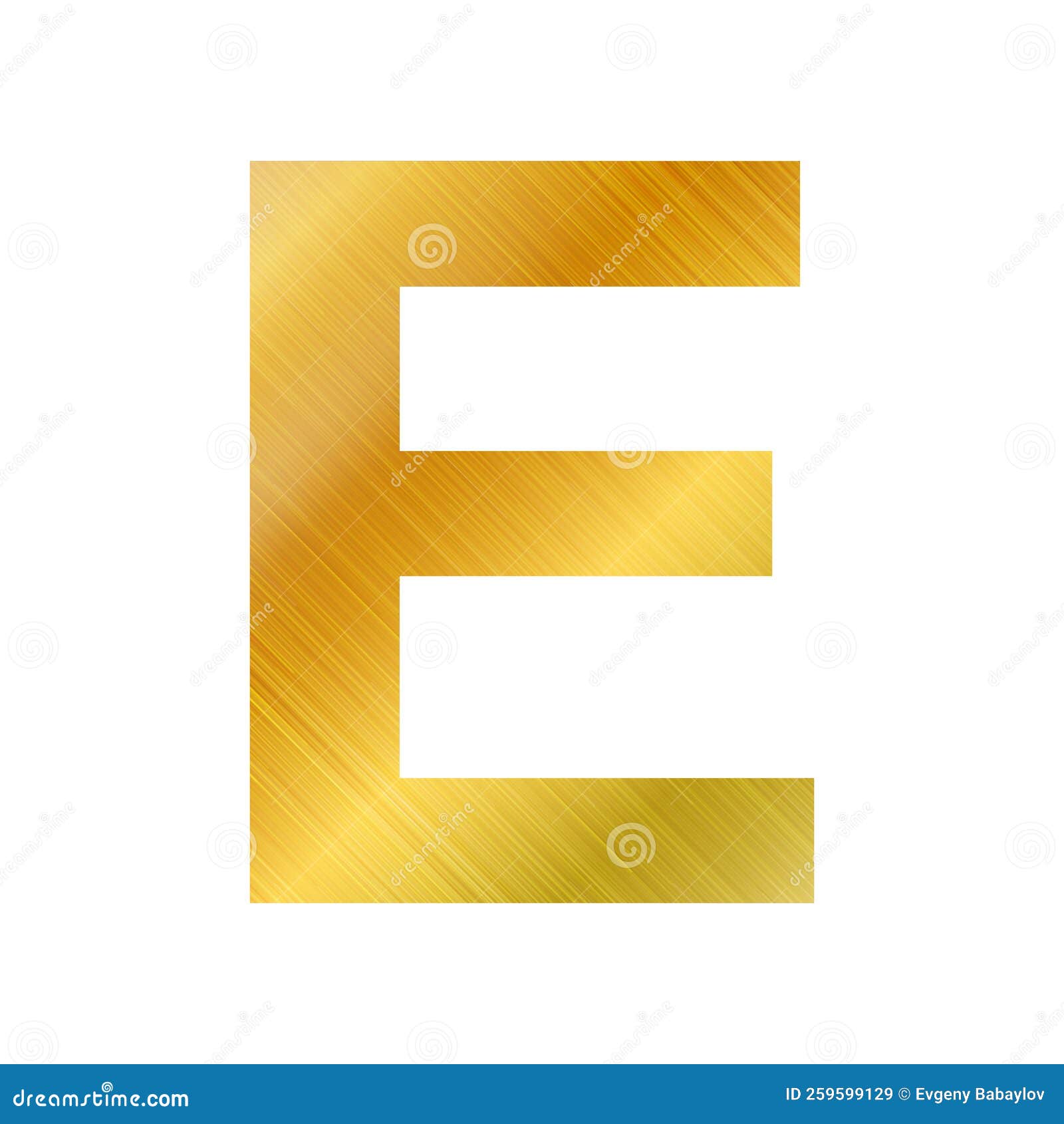 English Alphabet, Gold Texture Letter E on White Background - Vector ...