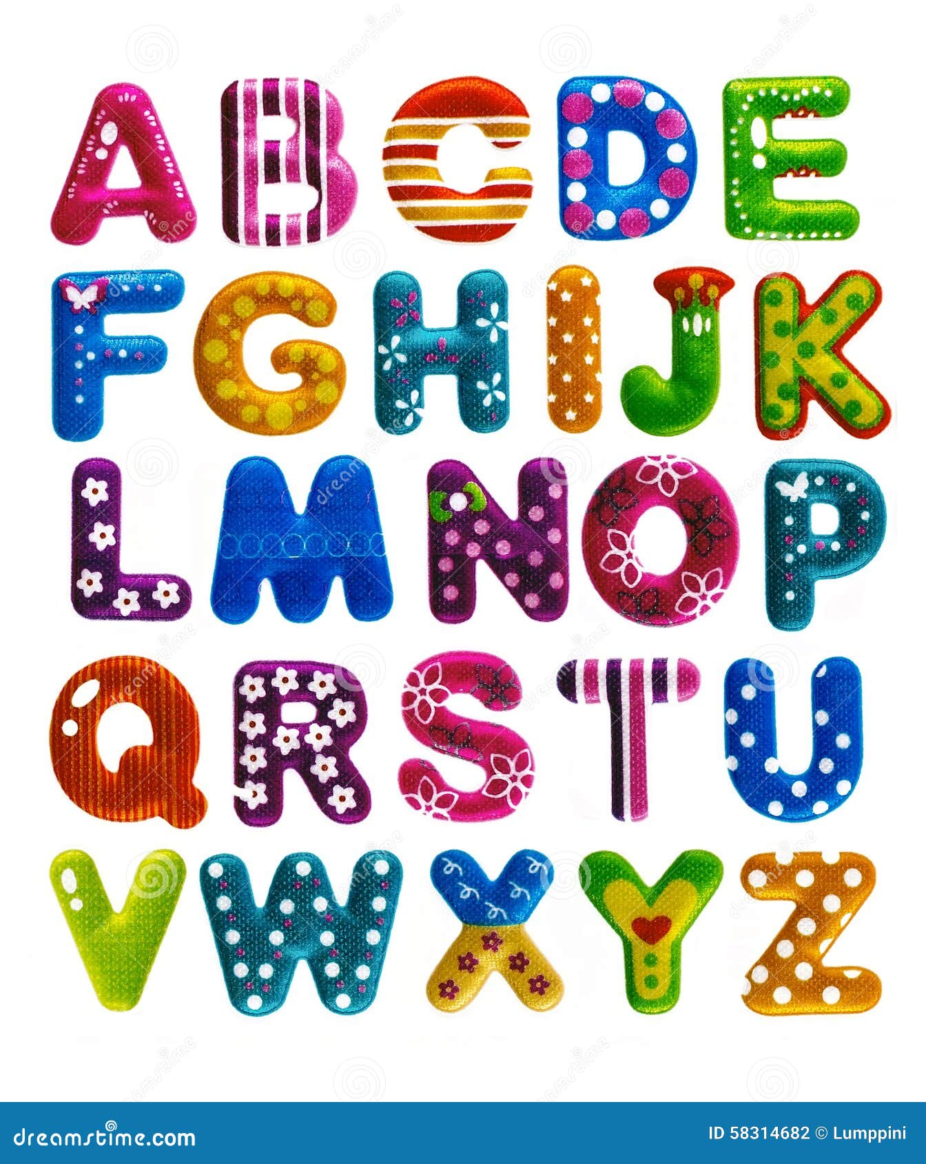 English Alphabet Isolated on White Background Stock Illustration ...