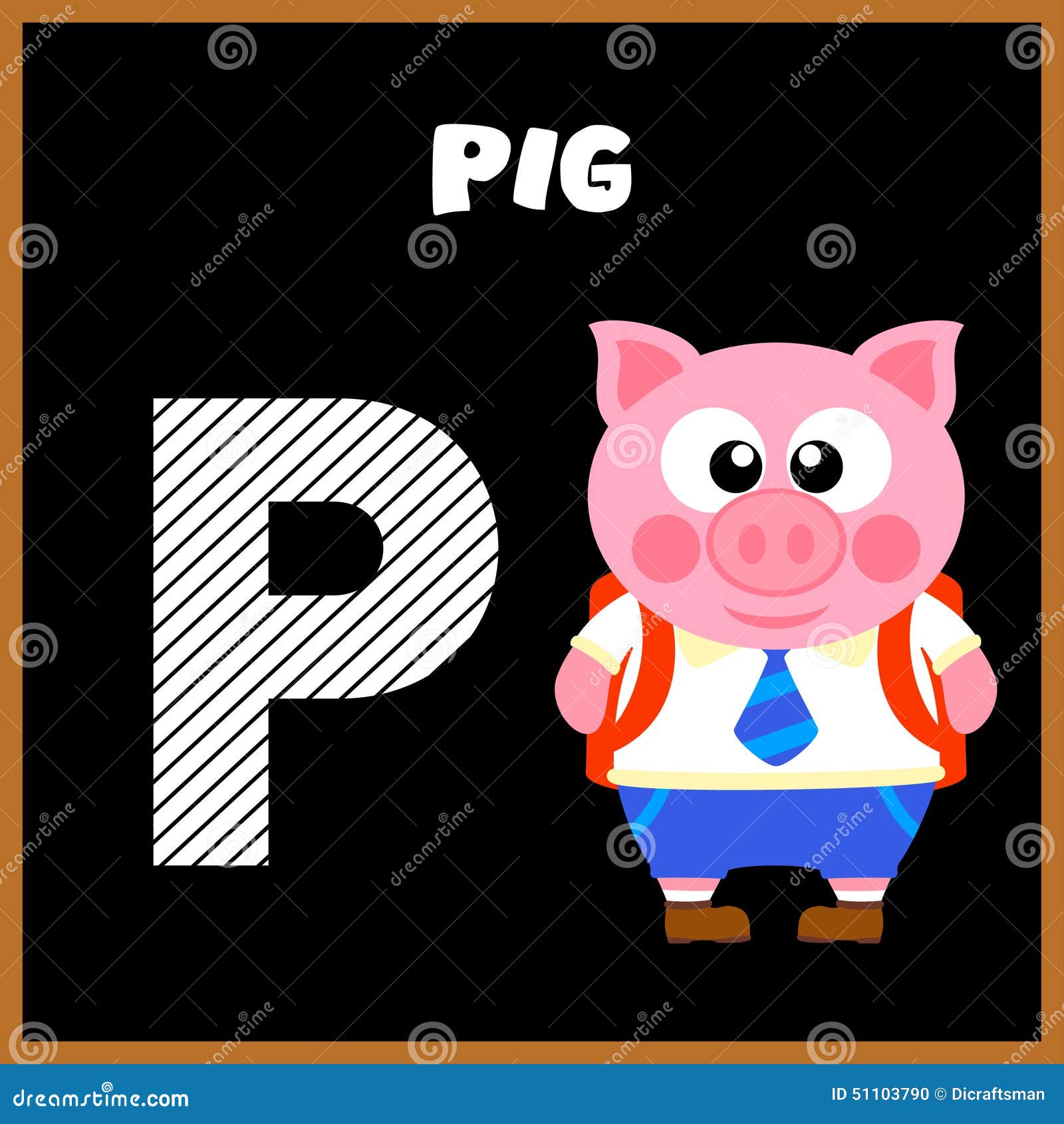 The English Alphabet Letter P Stock Vector - Illustration of backpack ...