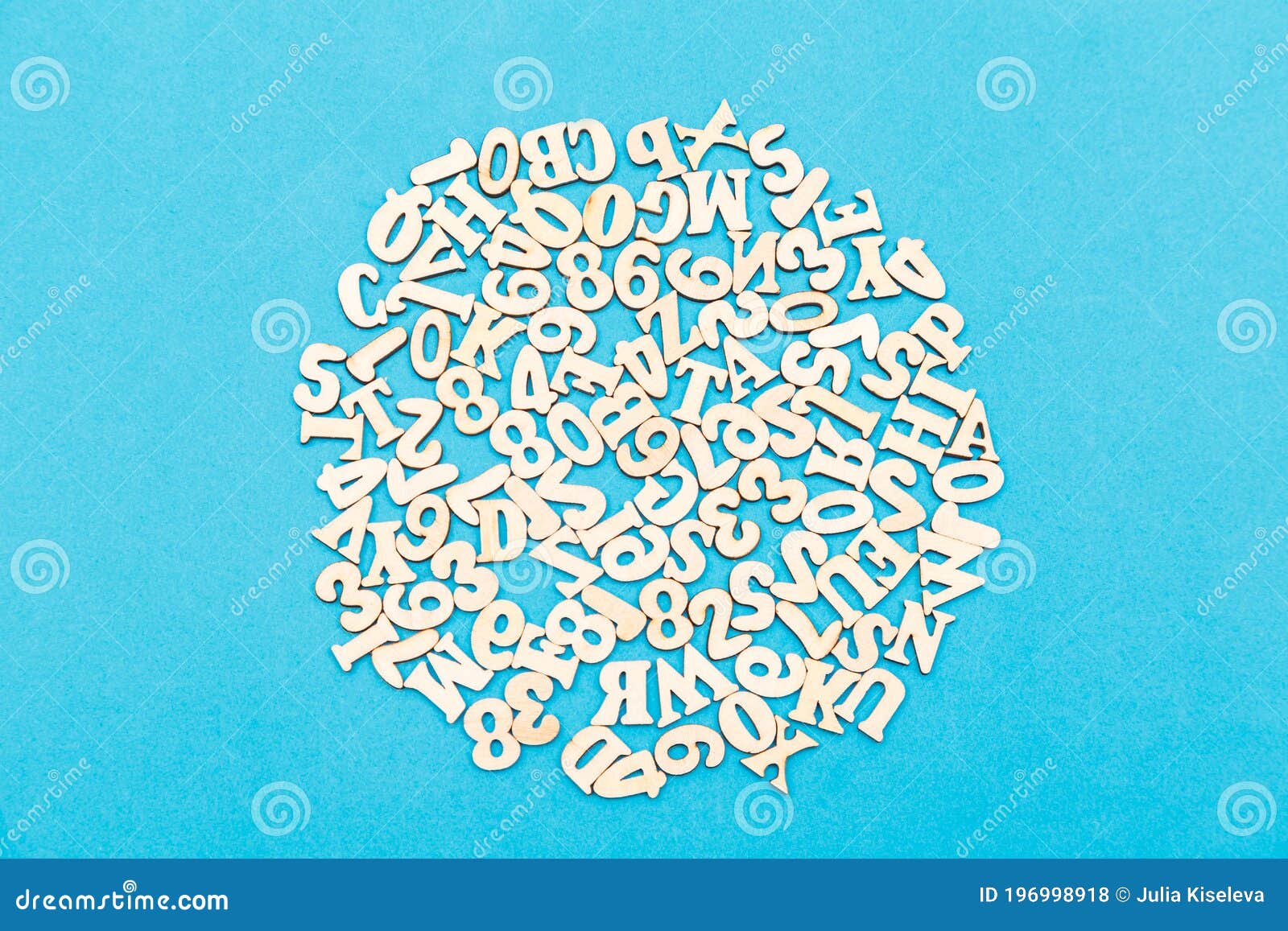 English Alphabet, Letters of Different Bright Colors on a Blue ...