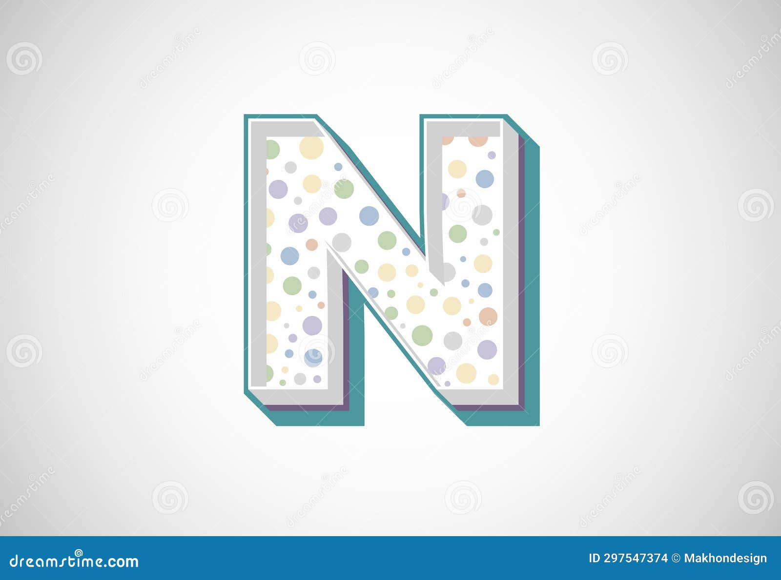 English Alphabet N. Retro Style Bold Modern Vector Alphabet Design ...