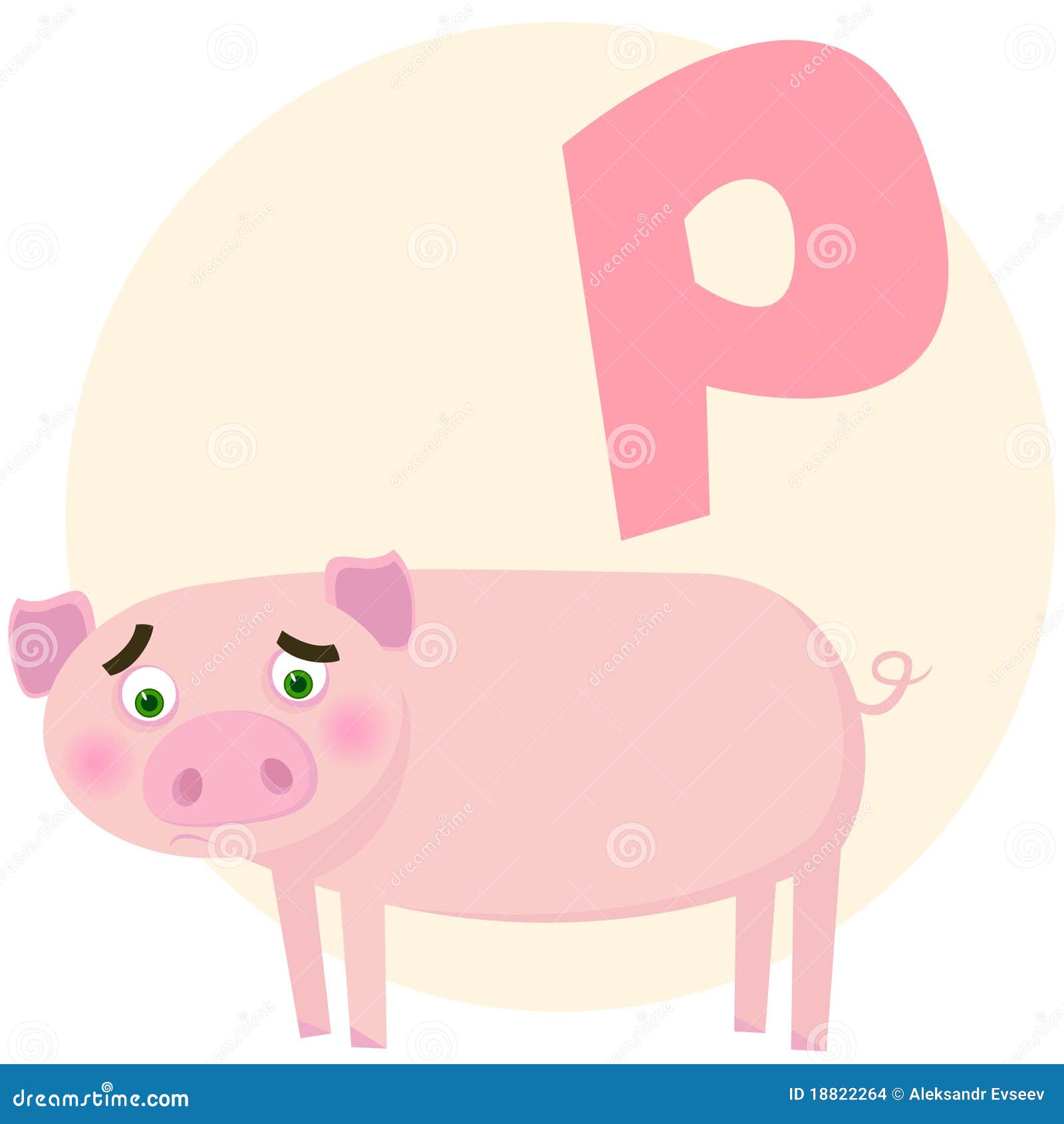 The English alphabet. Pig stock vector. Illustration of hoof - 18822264