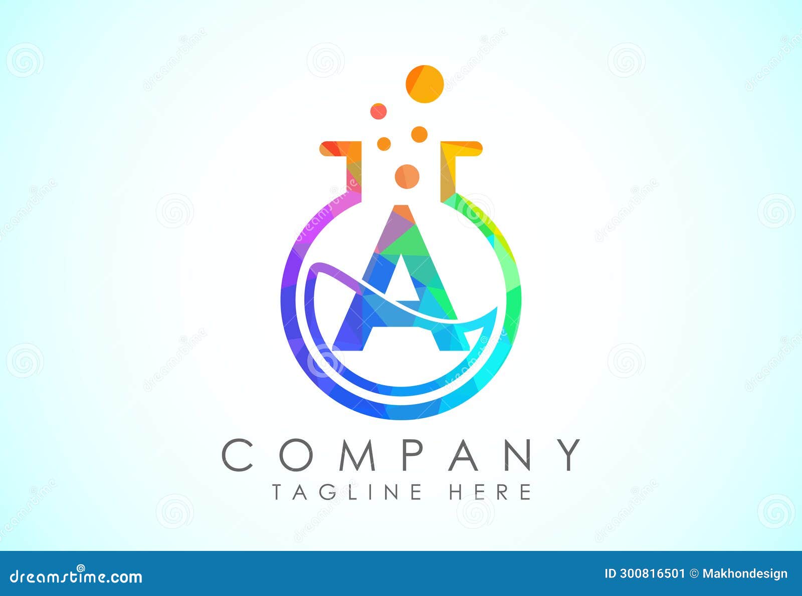 English Alphabet a with Science Lab Emblem. Low Poly Style Lab Science ...