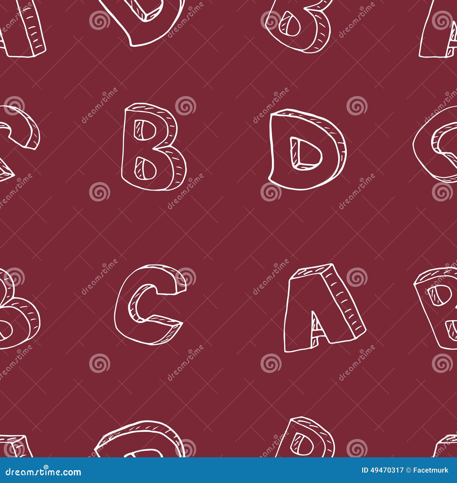 English Alphabet Seamless Pattern Stock Vector - Illustration of comic ...