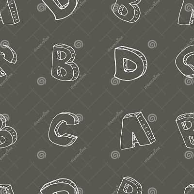 English Alphabet Seamless Pattern Stock Vector - Illustration of ...