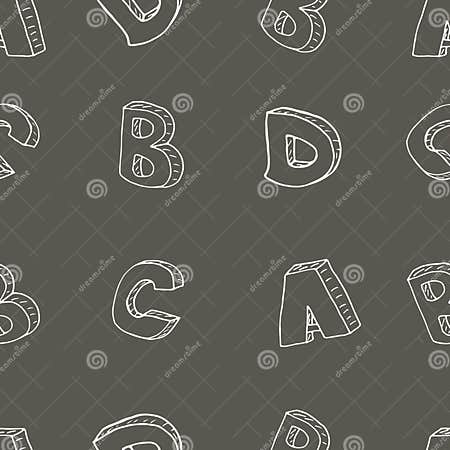 English Alphabet Seamless Pattern Stock Vector - Illustration of ...