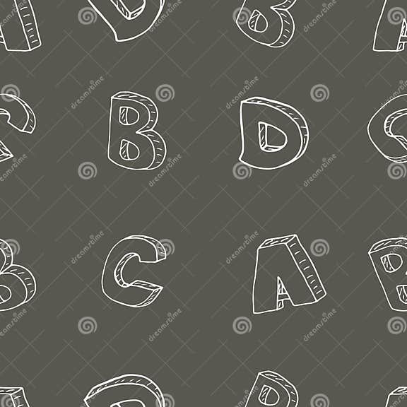 English Alphabet Seamless Pattern Stock Vector - Illustration of ...