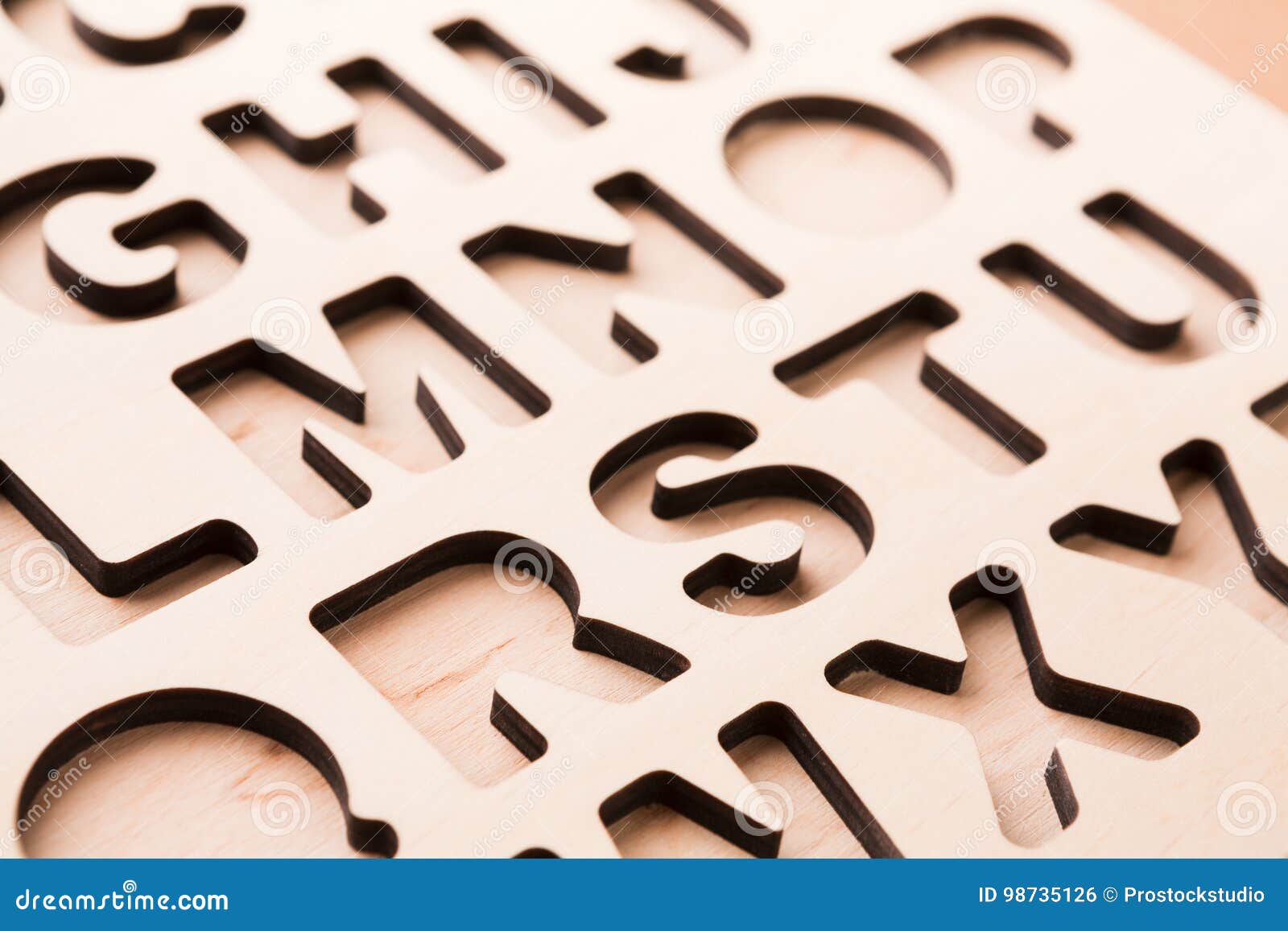 English Alphabet Stencil Closeup Stock Photo - Image of closeup ...