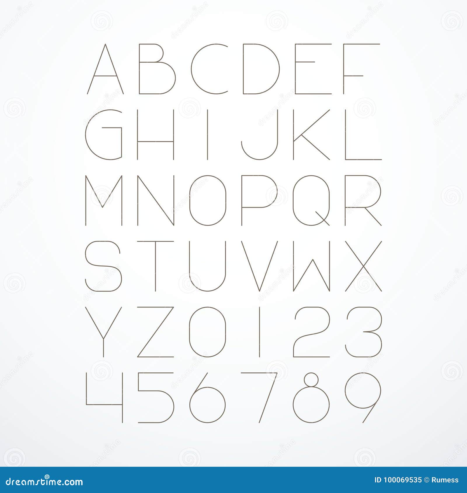 English alphabet thin font stock vector. Illustration of british ...