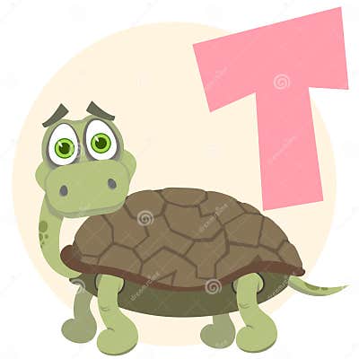 The English Alphabet. Turtle Stock Vector - Illustration of character ...