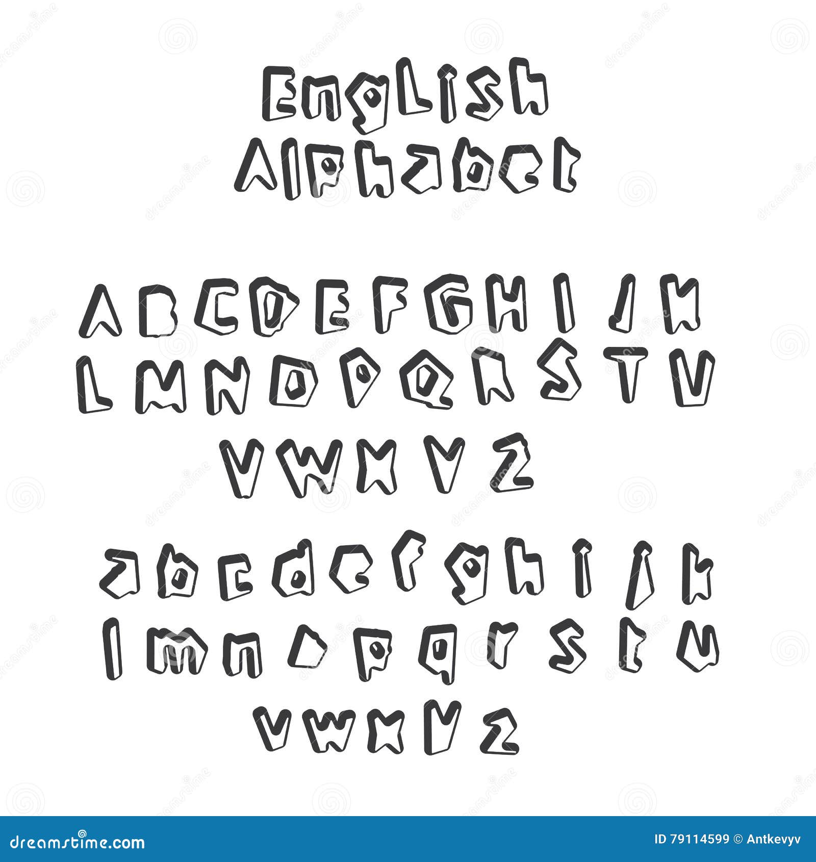 English alphabet vector stock vector. Illustration of english - 79114599