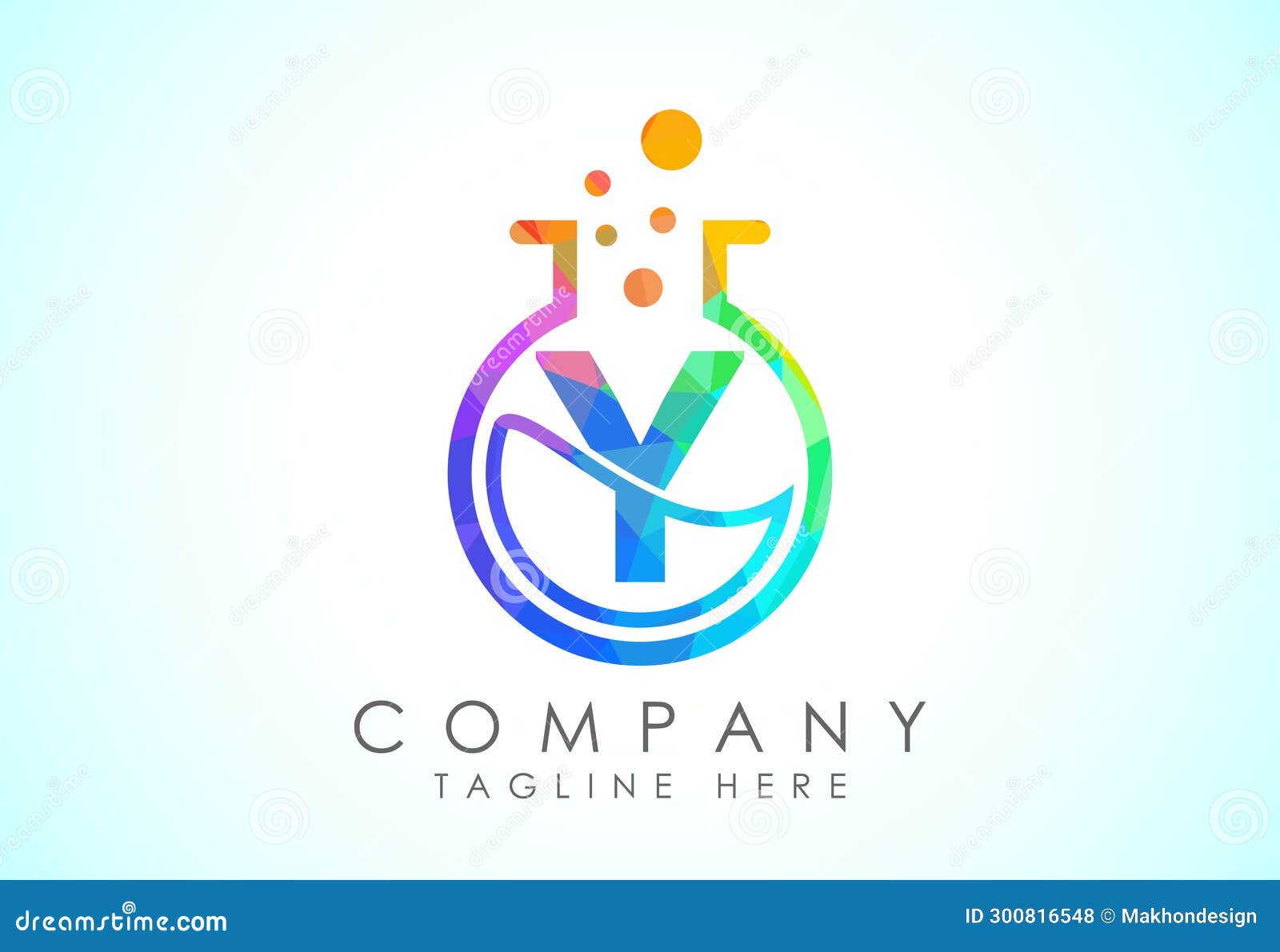 English Alphabet Y with Science Lab Emblem. Low Poly Style Lab Science ...