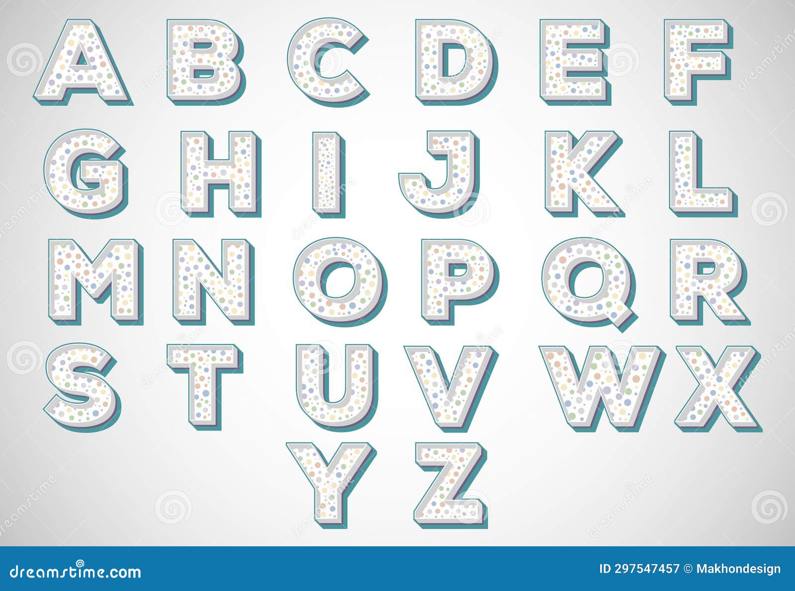 English Alphabet a-Z. Retro Style Bold Modern Vector Alphabet Design ...