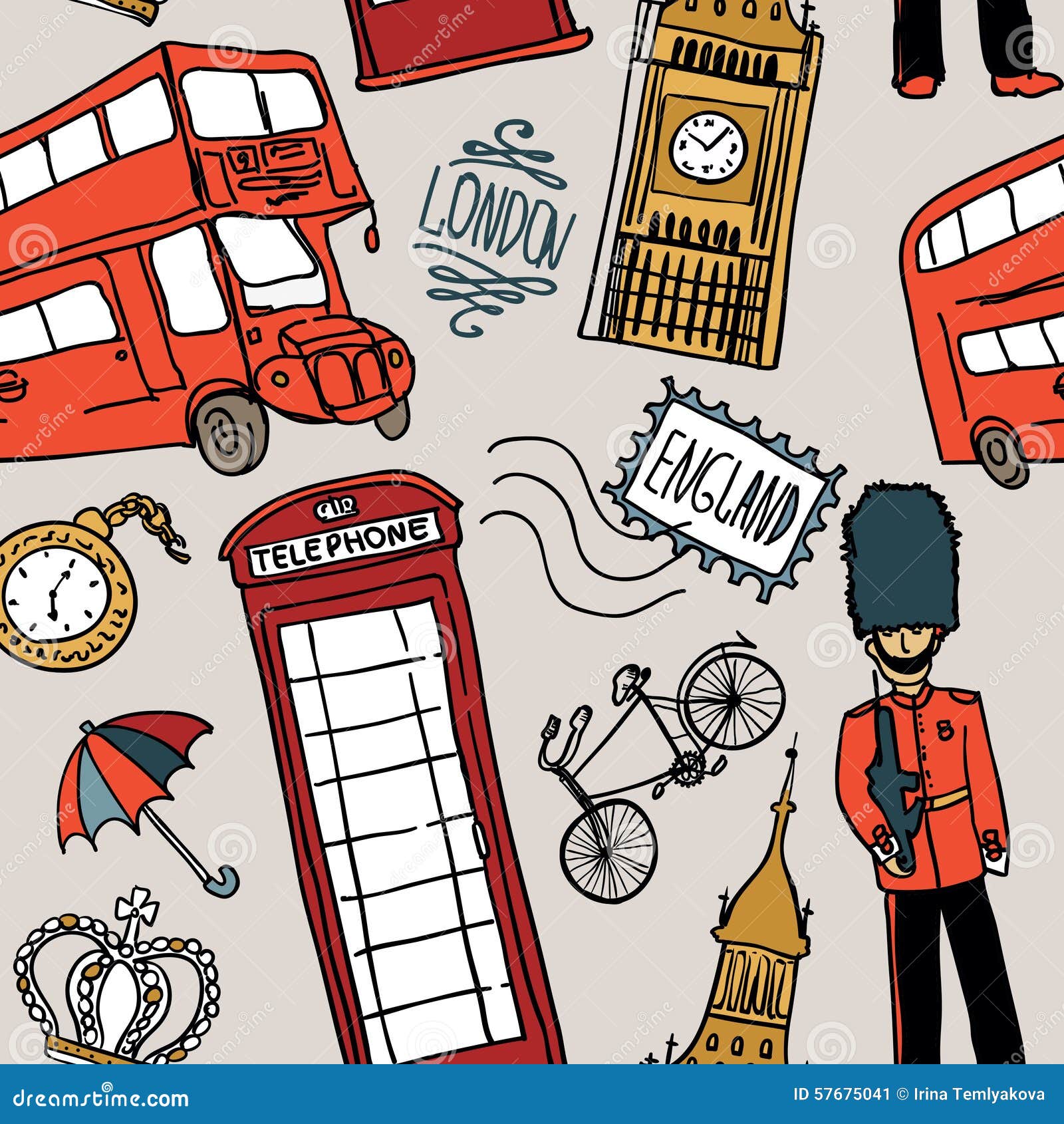 English Background Cartoon Vector | CartoonDealer.com #57627251