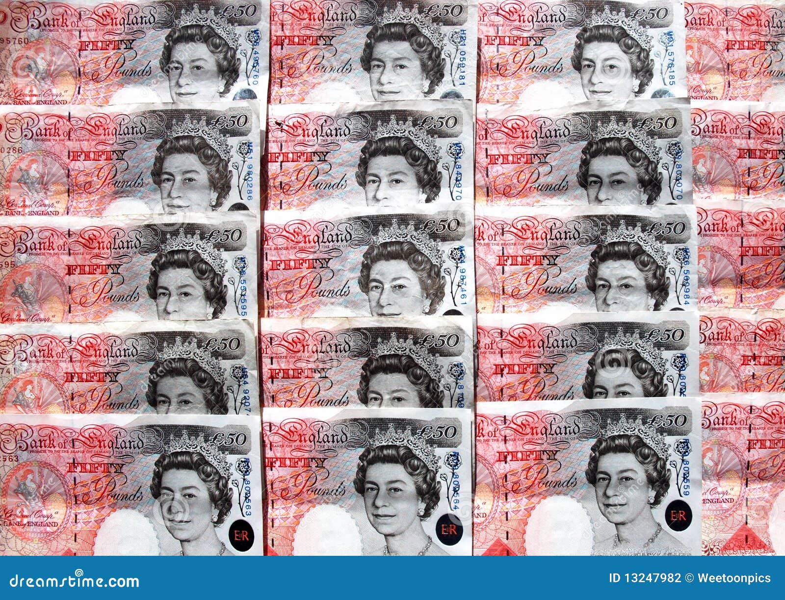 English Banknotes. editorial photography. Image of display - 13247982