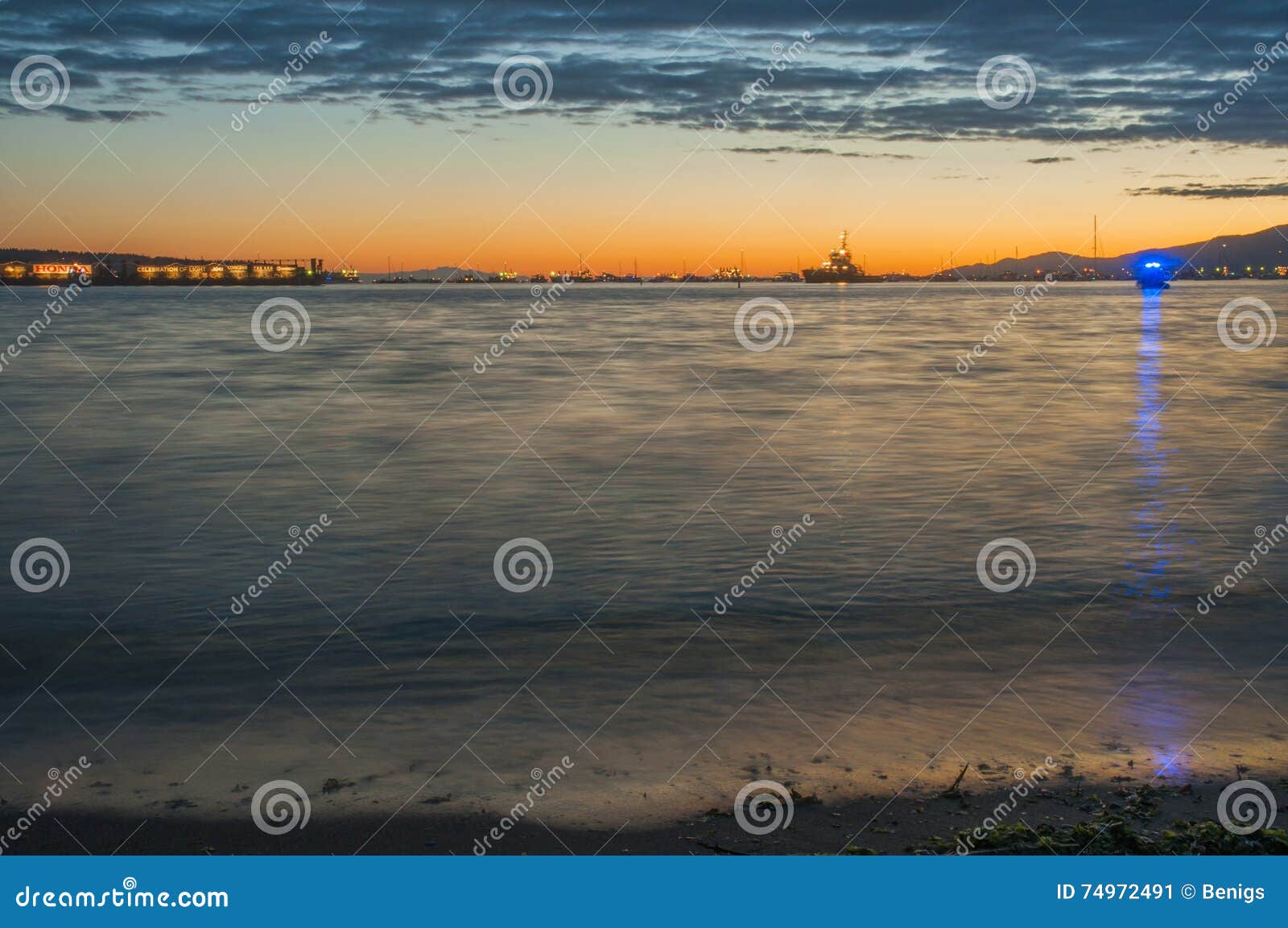 English bay vancouver stock image. Image of sunset, beach - 74972491