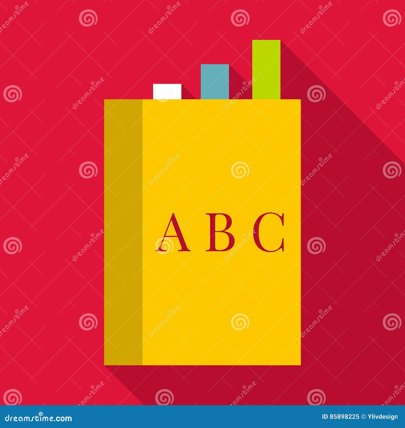 English Book Icon, Flat Style Stock Vector - Illustration of ...