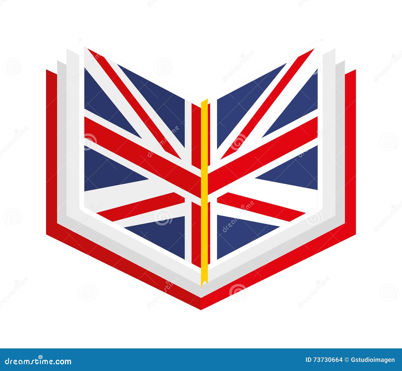 English Book Isolated Icon Design Stock Illustration - Illustration of ...