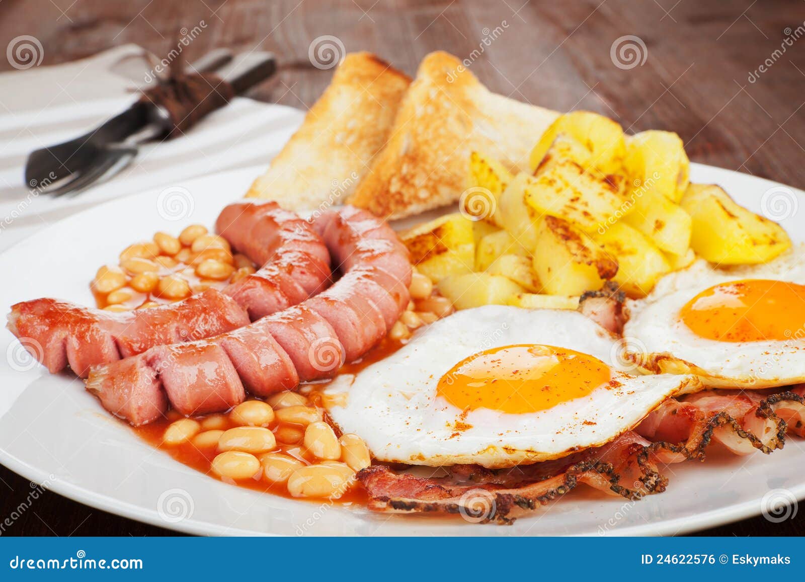 English breakfast. stock photo. Image of breakfast, toast - 24622576
