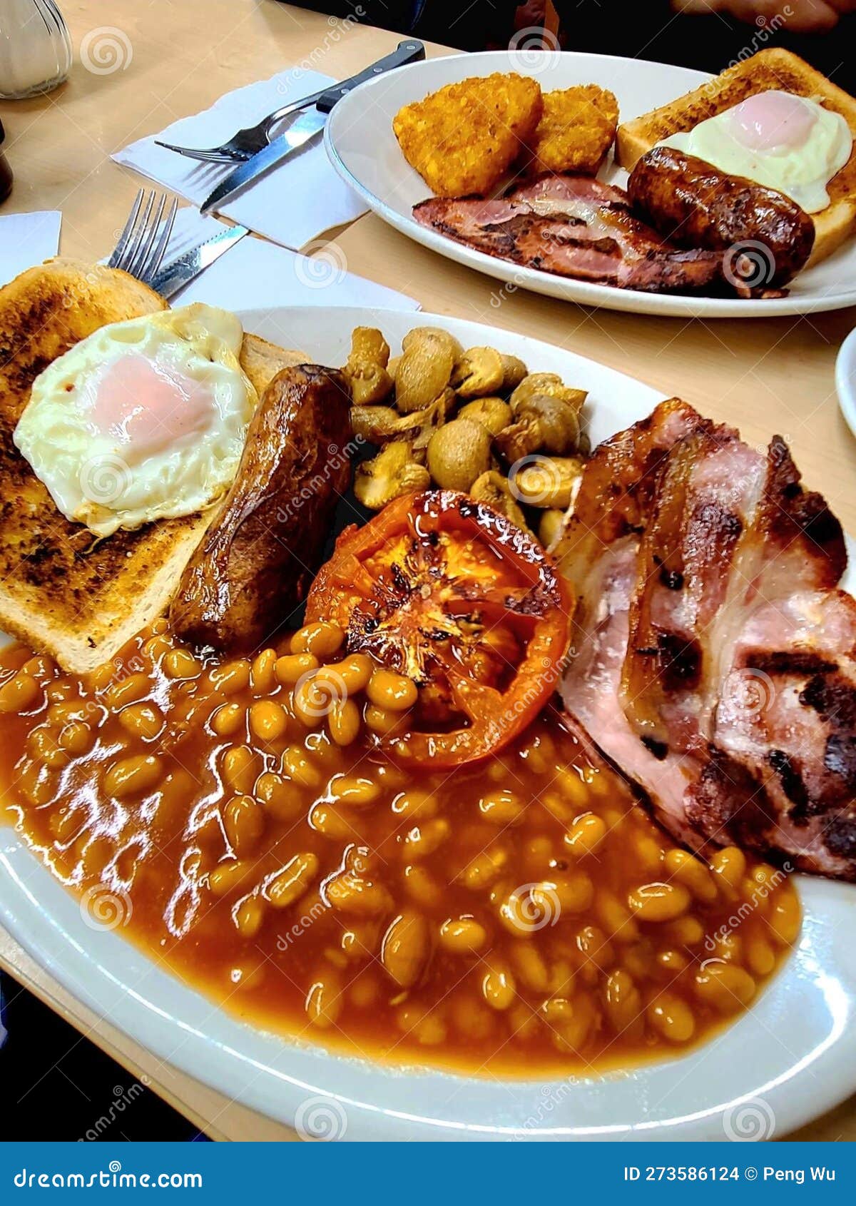 English Breakfast Full Meal 1 Stock Photo - Image of salad, dish: 273586124