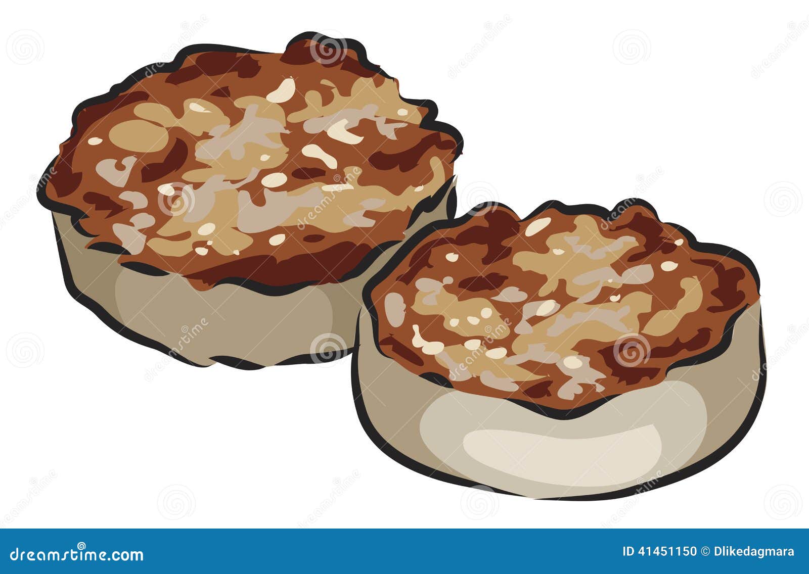 English Breakfast - White Pudding Stock Illustration - Illustration of ...