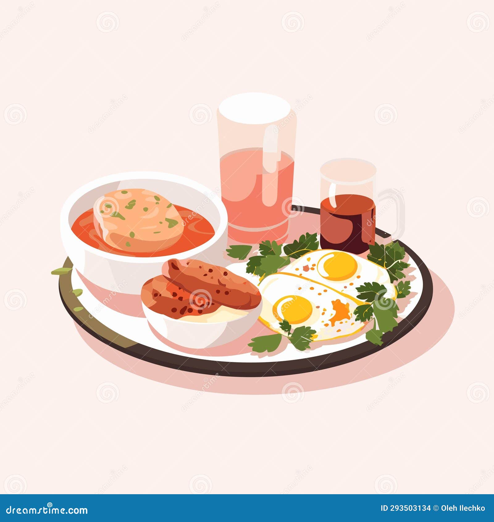 English Breakfest Vector Flat Minimalistic Isolated Illustration Stock ...