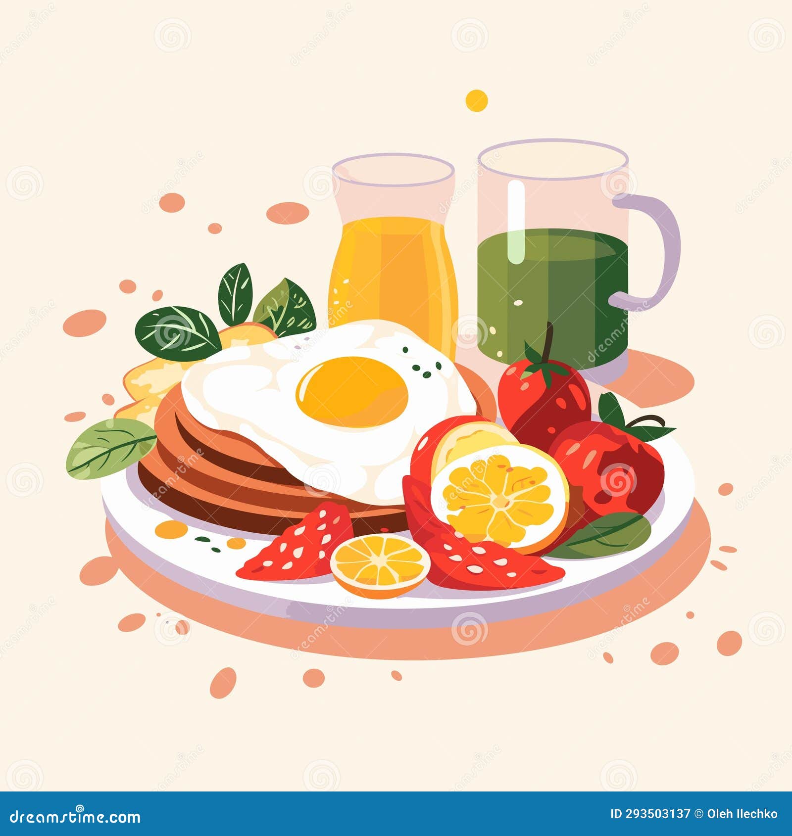 English Breakfest Vector Flat Minimalistic Isolated Illustration Stock ...