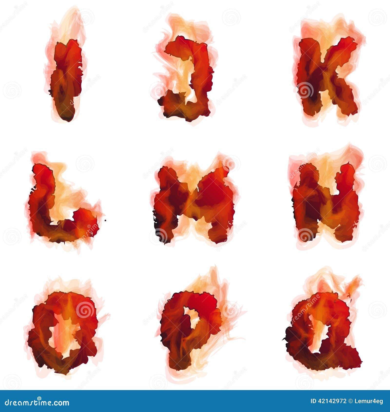 English burning alphabet stock vector. Illustration of inferno - 42142972