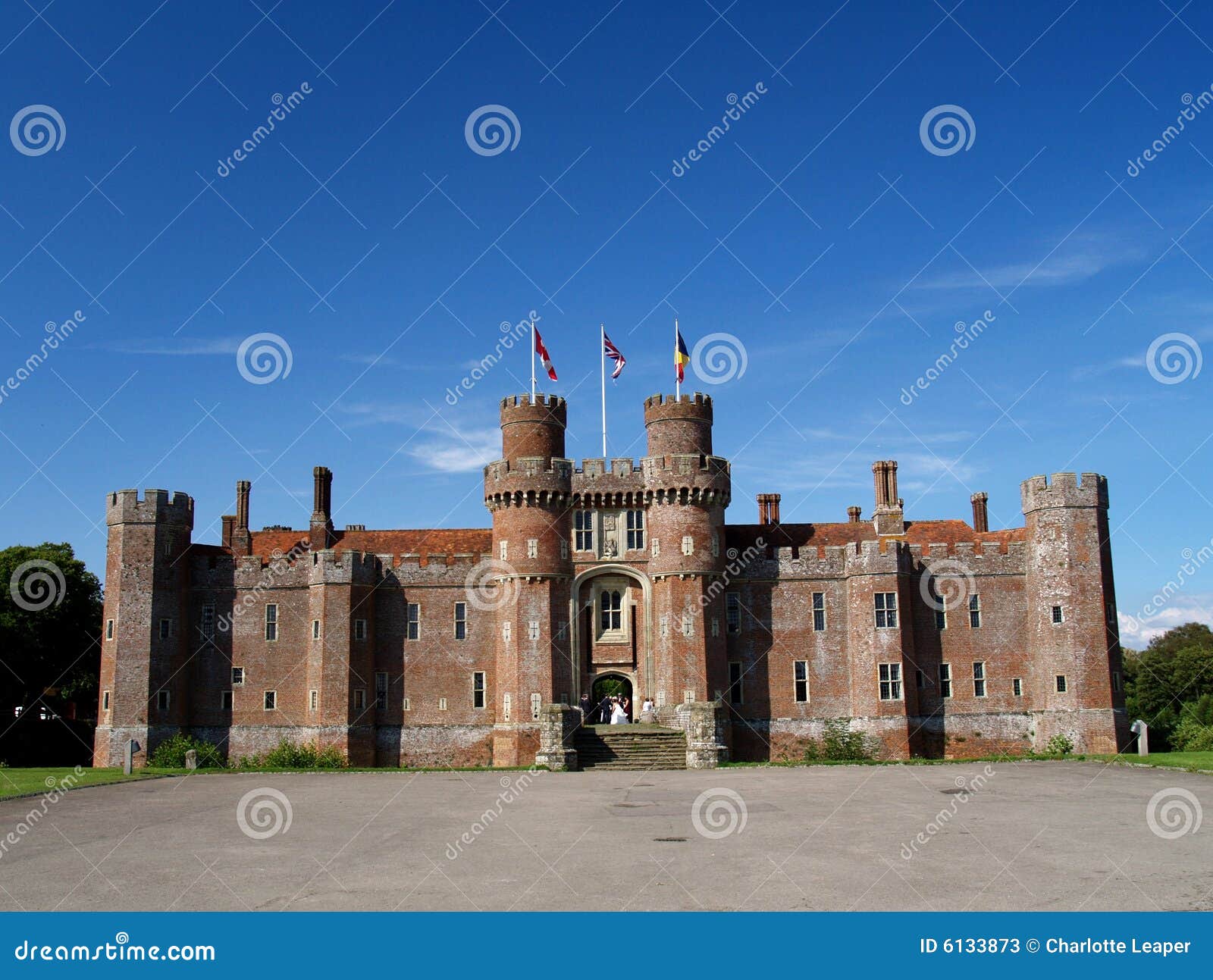 English Castle stock image. Image of party, moat, herstmonceux - 6133873