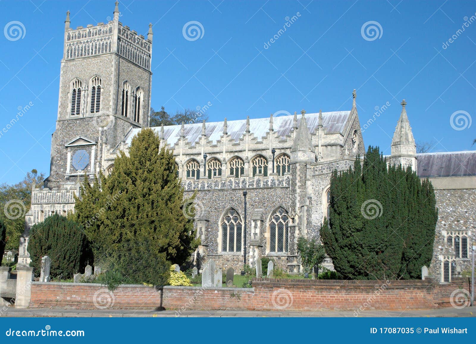 English Church stock image. Image of medium, tower, trees - 17087035