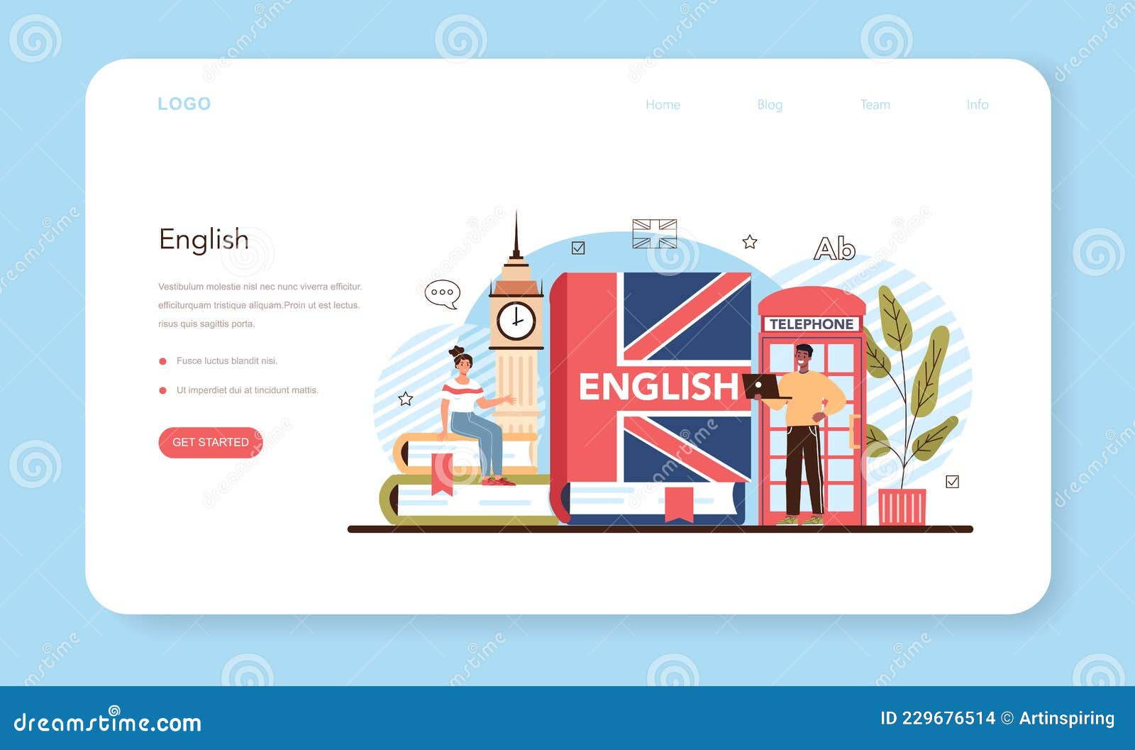 English Class Concept Set. Study Foreign Languages In School. Grammar ...