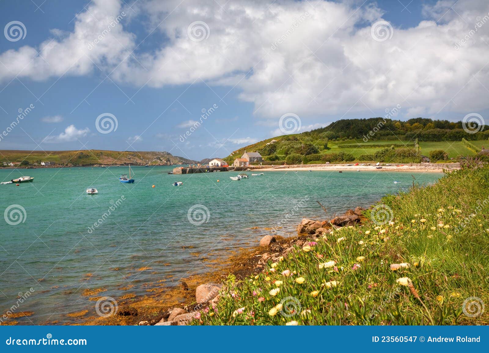 English coast in Summer stock image. Image of copy, bryher - 23560547