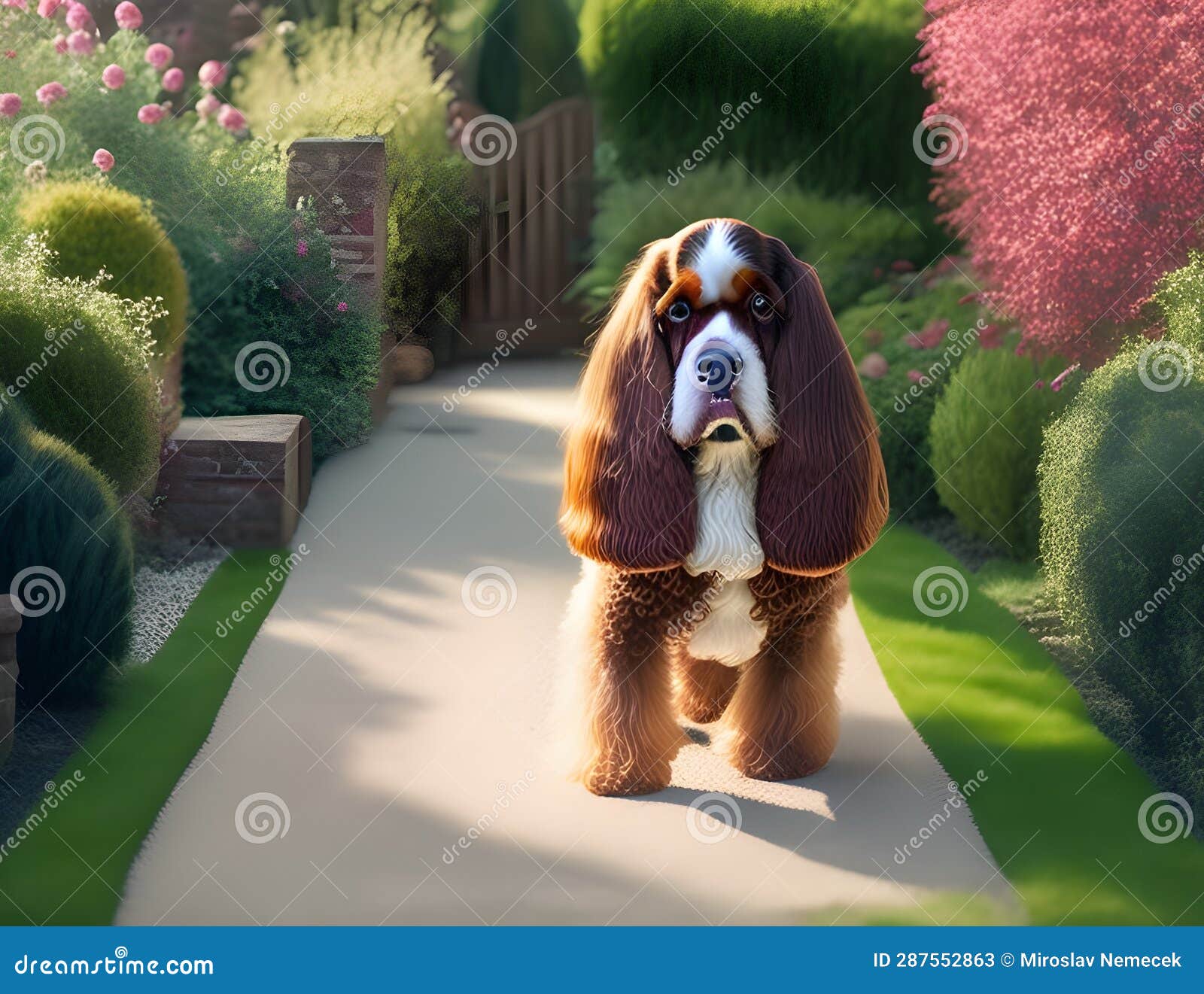 English Cocker Spaniel Dog, Generative AI Illustration Stock ...