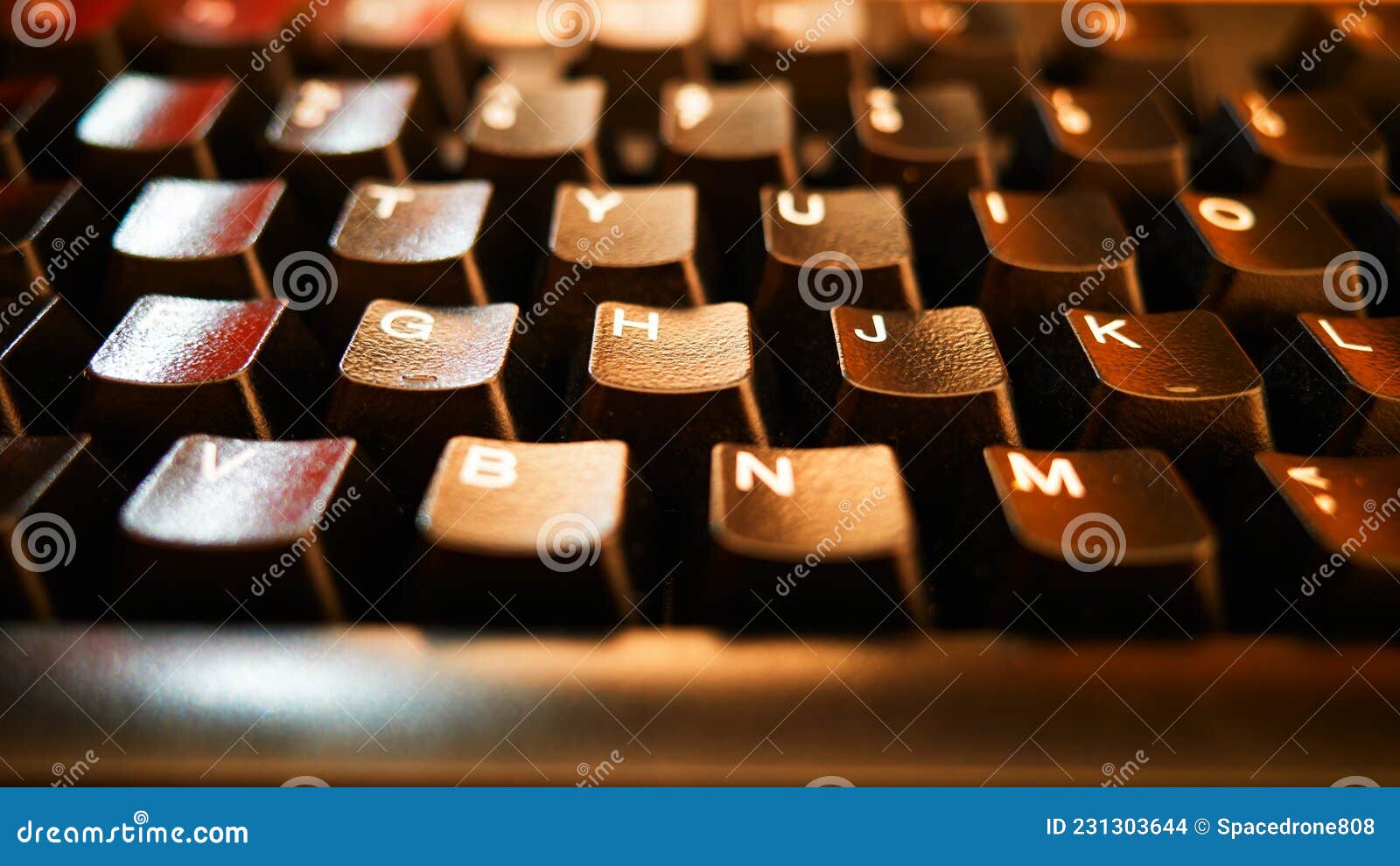 English Computer Keyboard Layout On Brick Background Stock Photography ...