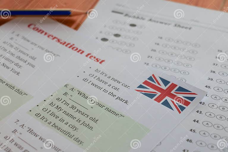 English Conversation Test in Classroom Stock Photo - Image of college ...