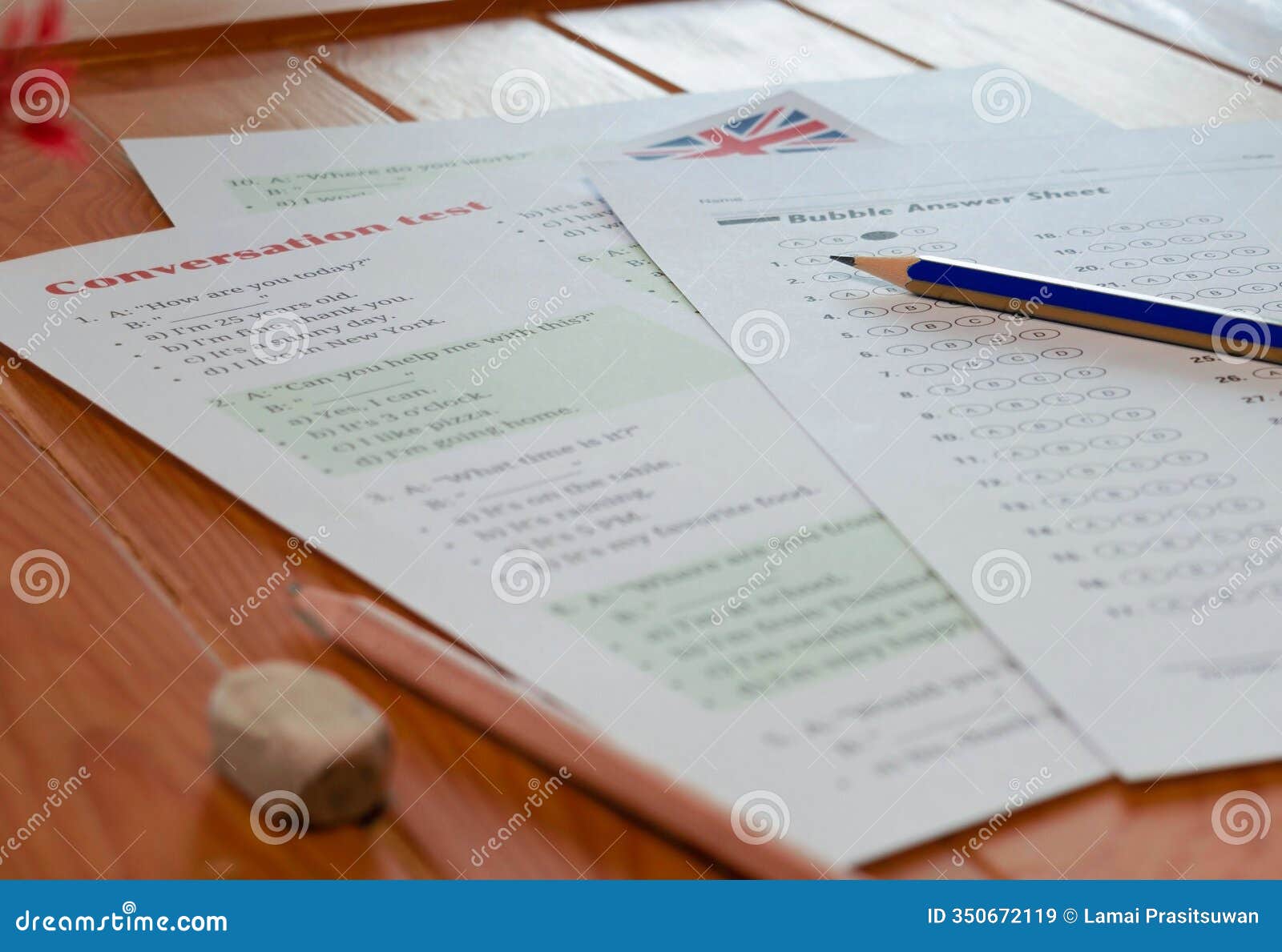 English Conversation Test in Classroom Stock Image - Image of training ...