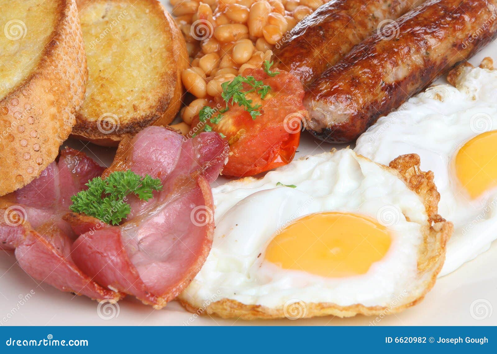 English Cooked Breakfast stock photo. Image of toast, breakfast - 6620982