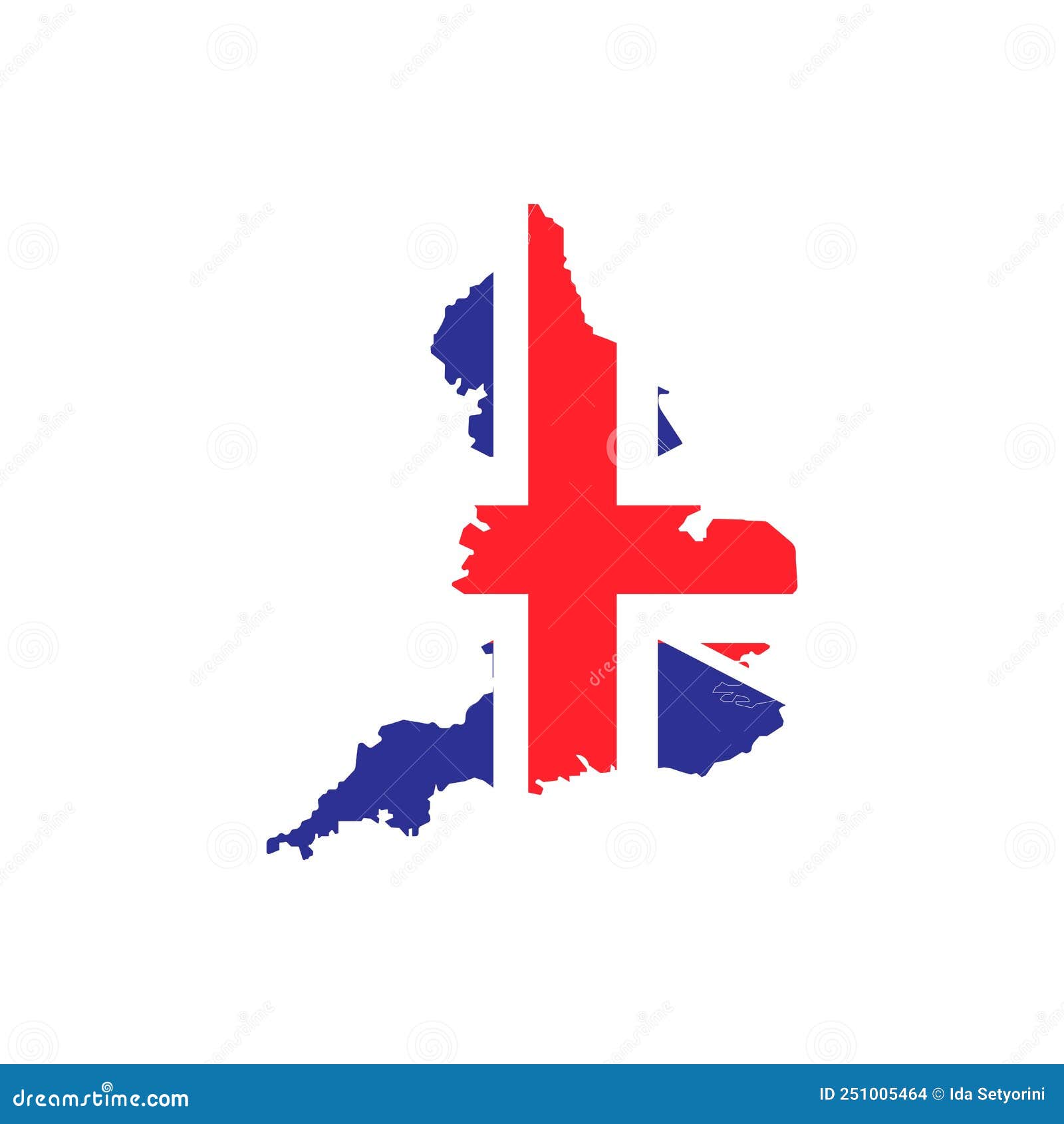 English Country Map Logo Illustration Design Stock Vector ...
