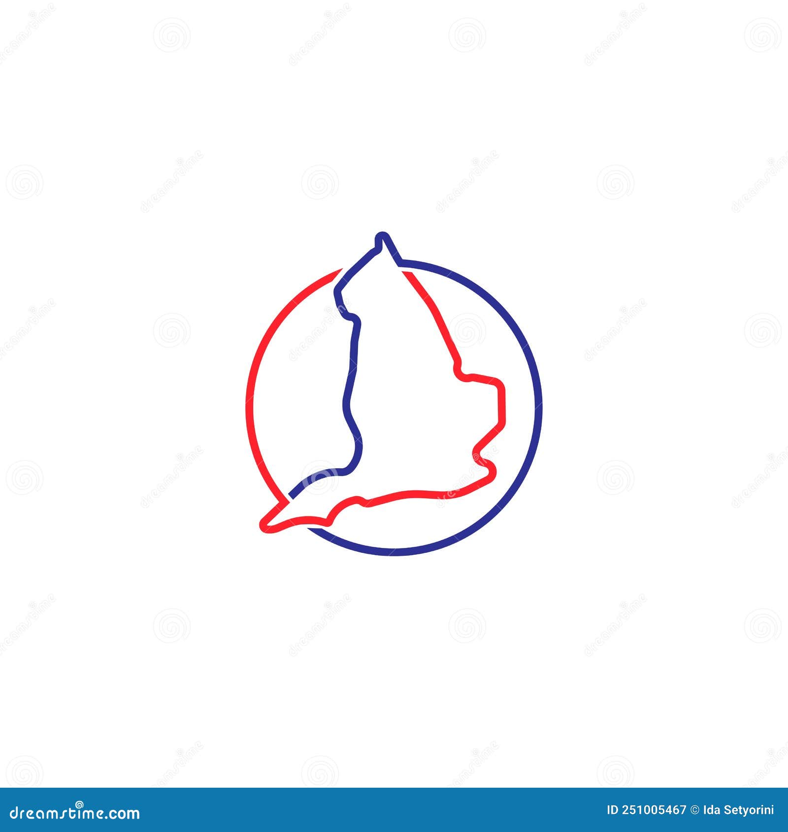 English Country Map Logo Illustration Design Stock Vector ...