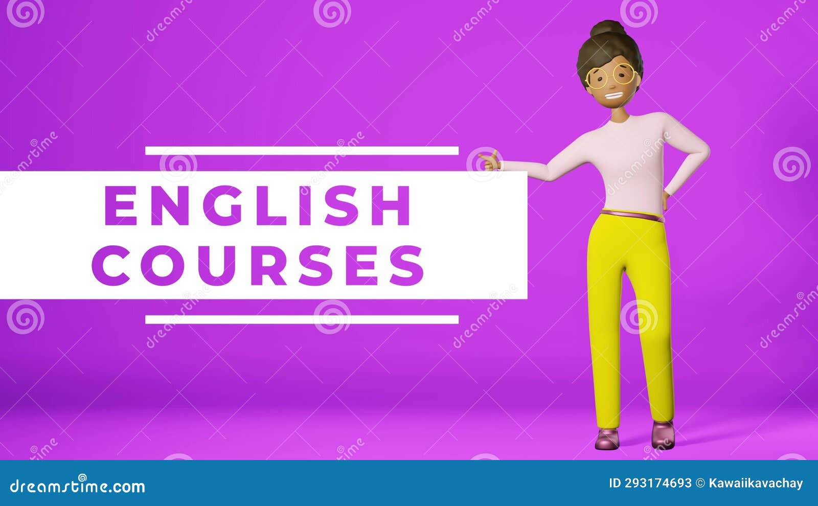 English Courses Social Media Ad Animation Young African American ...