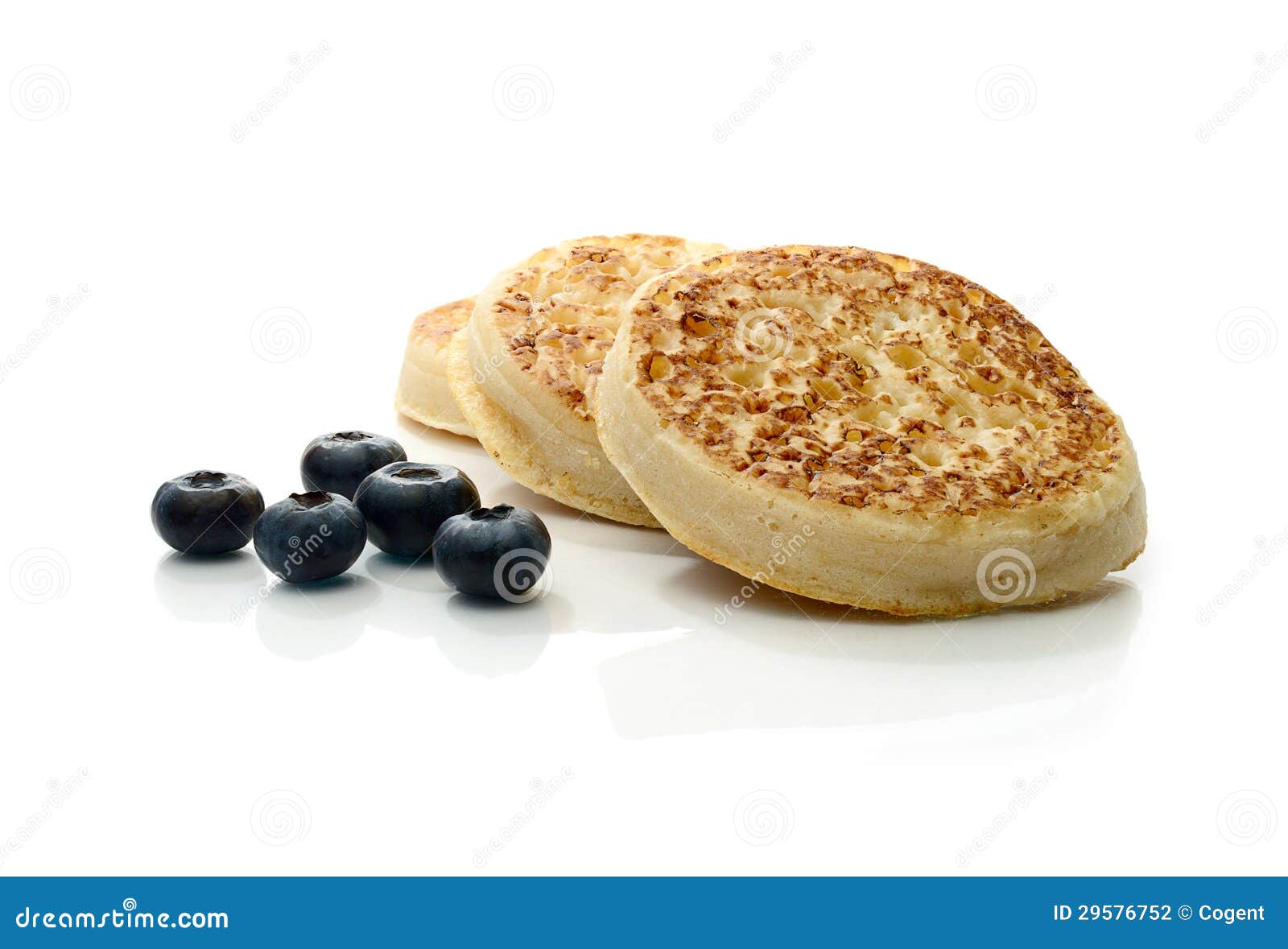 English Crumpet (Pikelet) stock photo. Image of buttered - 29576752