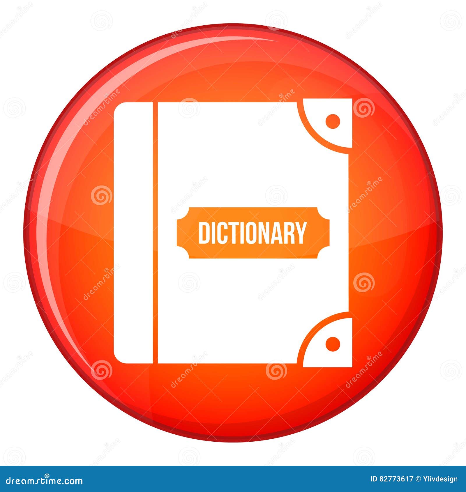 English Dictionary Icon, Flat Style Stock Vector - Illustration of ...