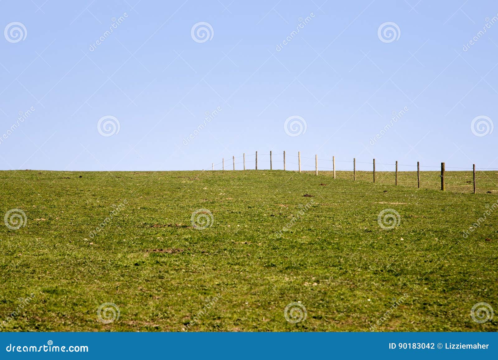 English Field stock photo. Image of fence, countryside - 90183042