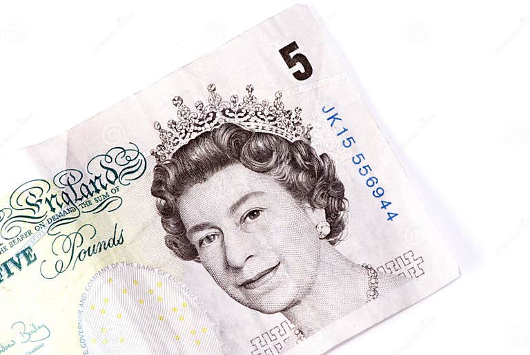 Old Paper English Five Pound Note Editorial Photo - Image of england ...