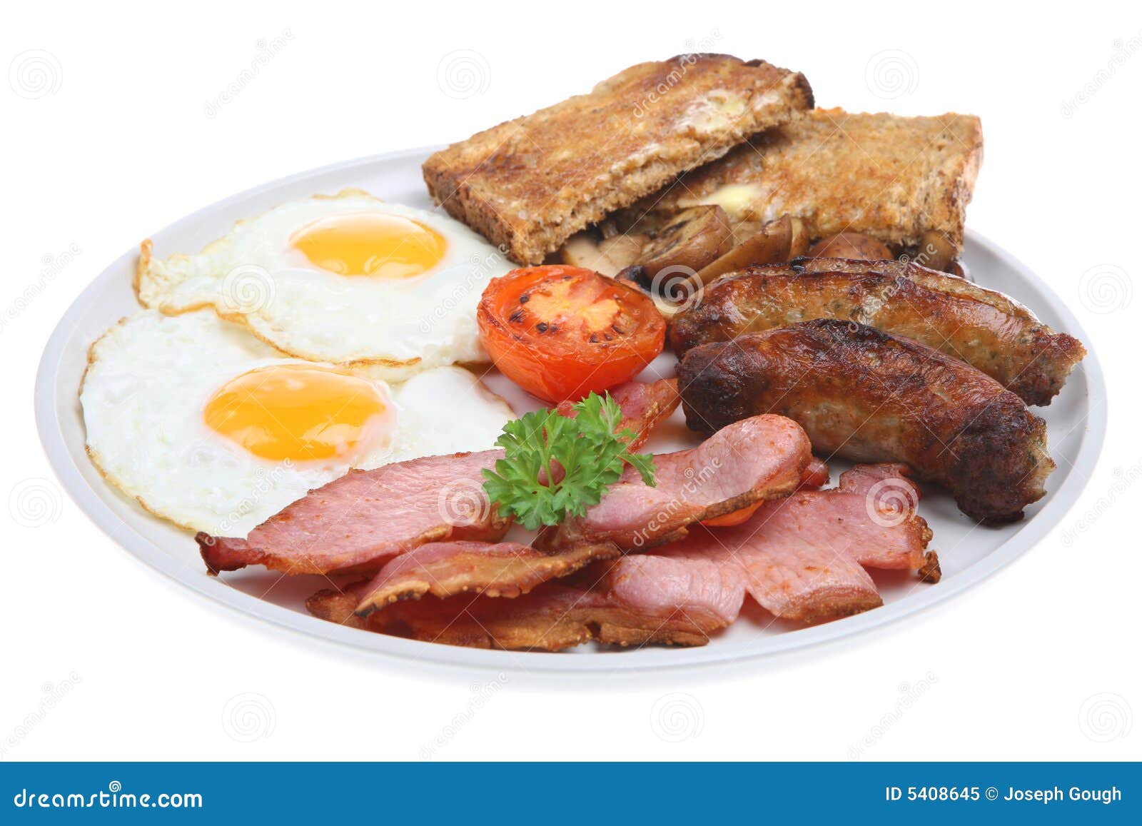 English Fried Breakfast stock image. Image of mushroom - 5408645