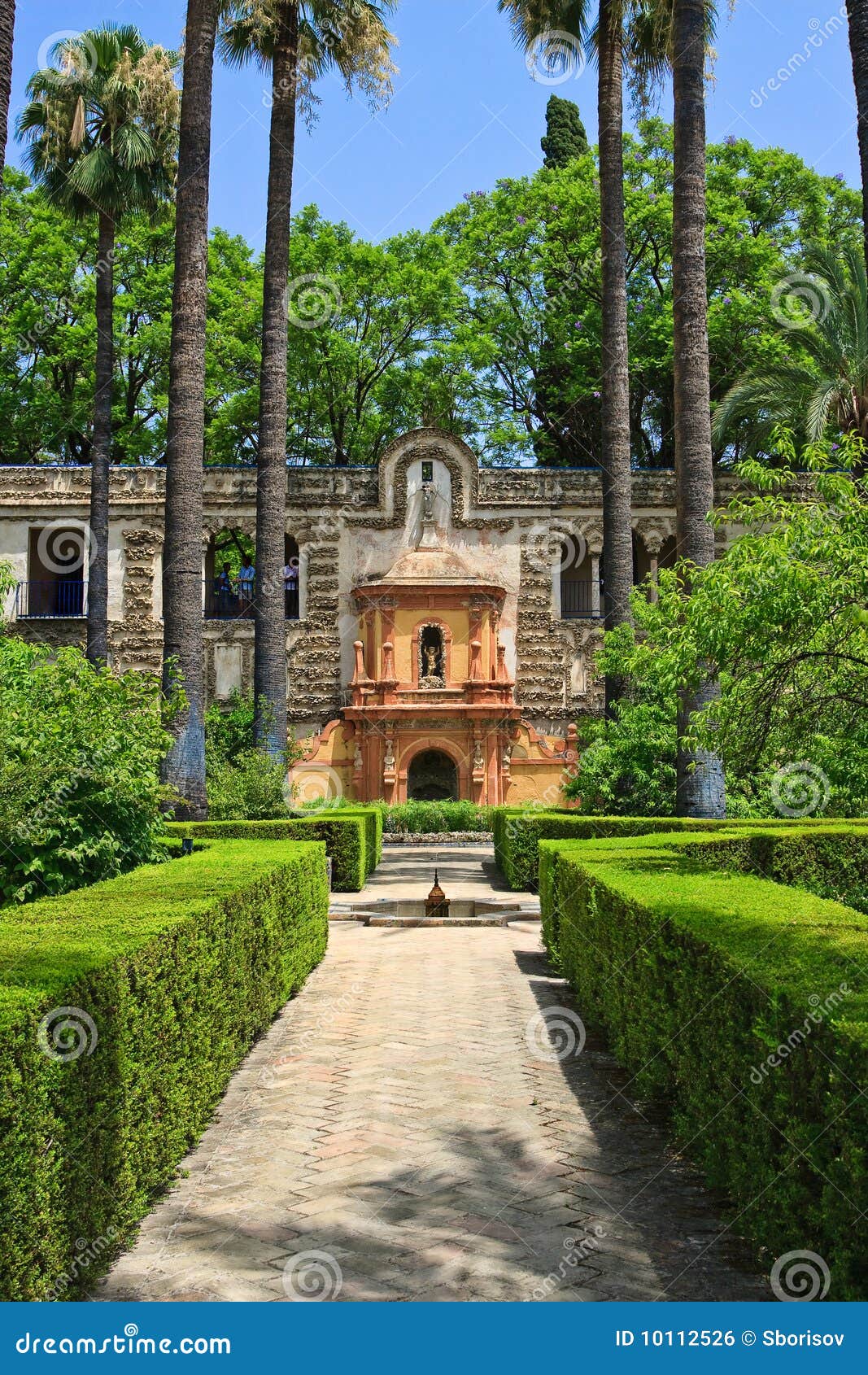 English Gardens of the Alcazar Palace Stock Photo - Image of famous ...